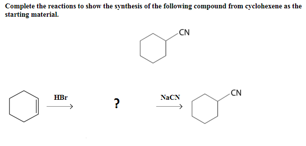 Solved Complete the reactions to show the synthesis of the | Chegg.com