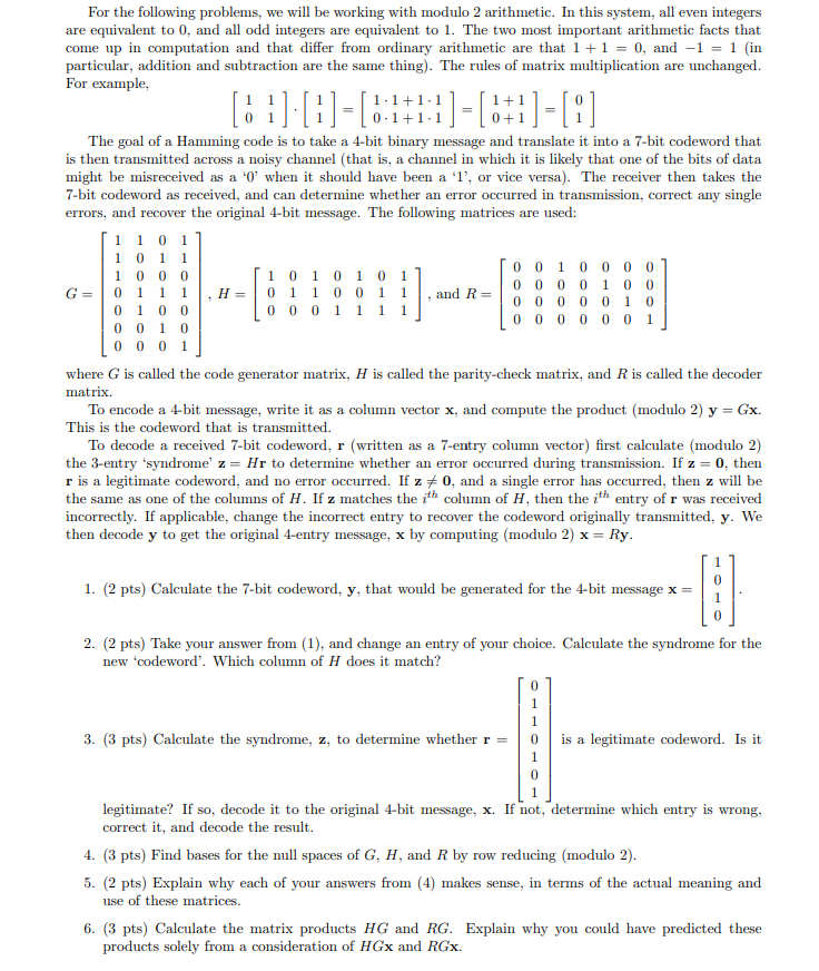 LINEAR ALGEBRA PLEASE ANSWER QUESTION 5 ONLY, DON'T | Chegg.com