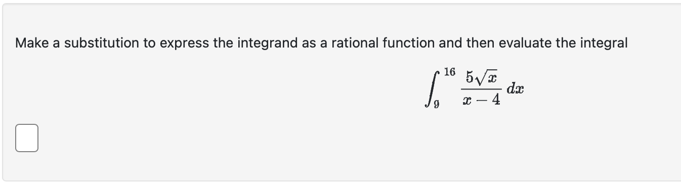 Solved Make a substitution to express the integrand as a | Chegg.com
