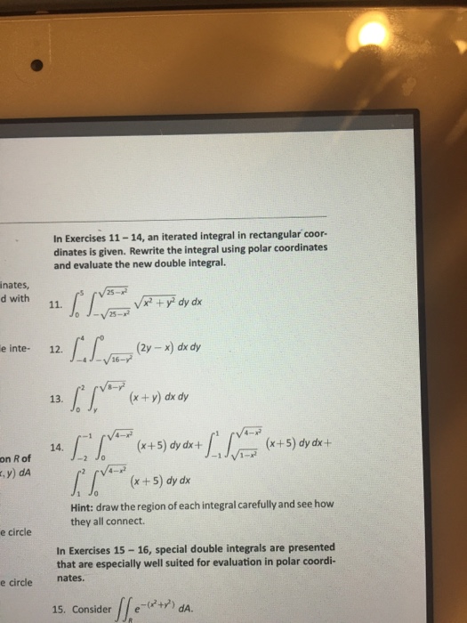 Solved In Exercises 11-14, an iterated integral in | Chegg.com