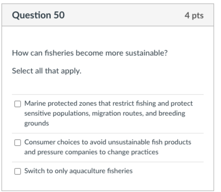 Solved Question 45 4 pts Oceans provide us with which of the | Chegg.com