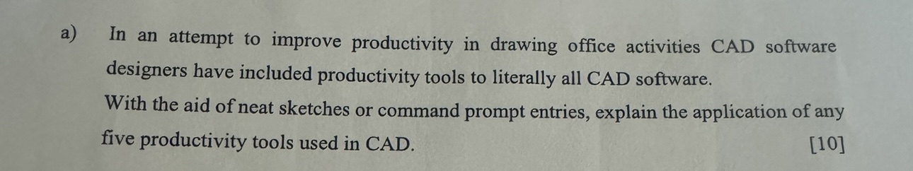 Solved a) ﻿In an attempt to improve productivity in drawing | Chegg.com