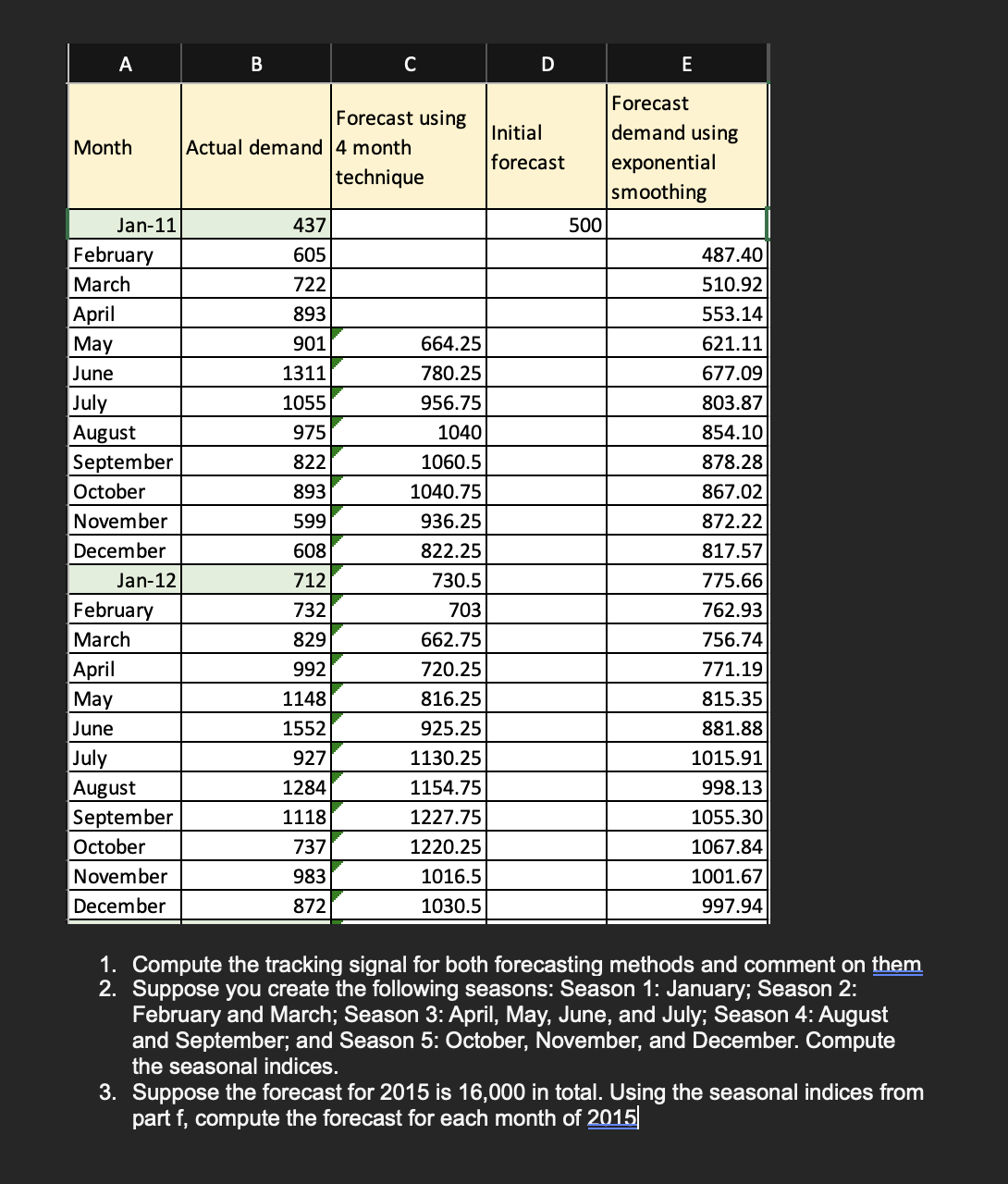 Solved \table[[A,B,C,D,E | Chegg.com