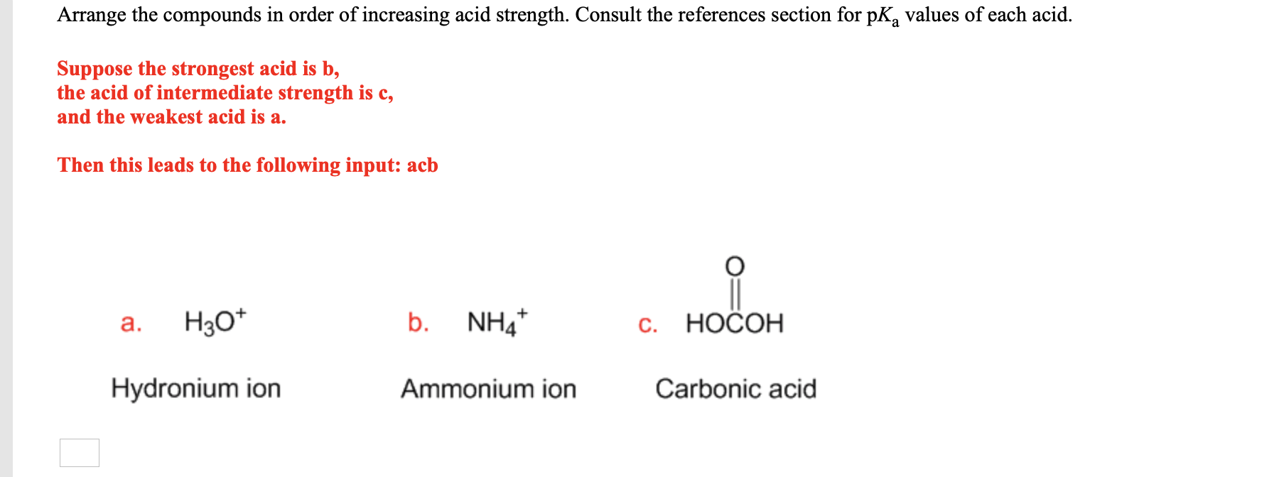 Solved Arrange the compounds in order of increasing acid | Chegg.com