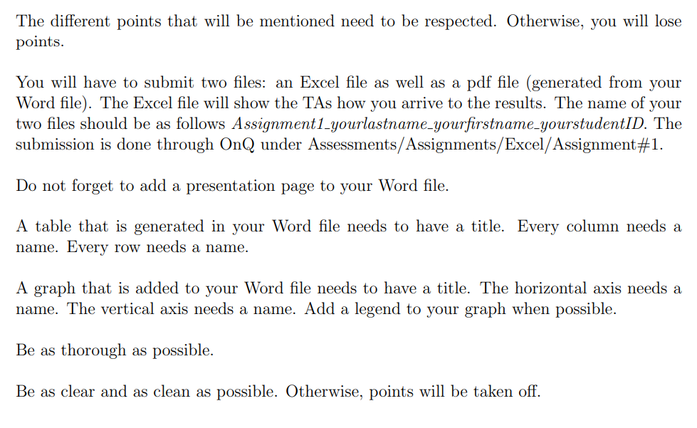 Solved The different points that will be mentioned need to | Chegg.com