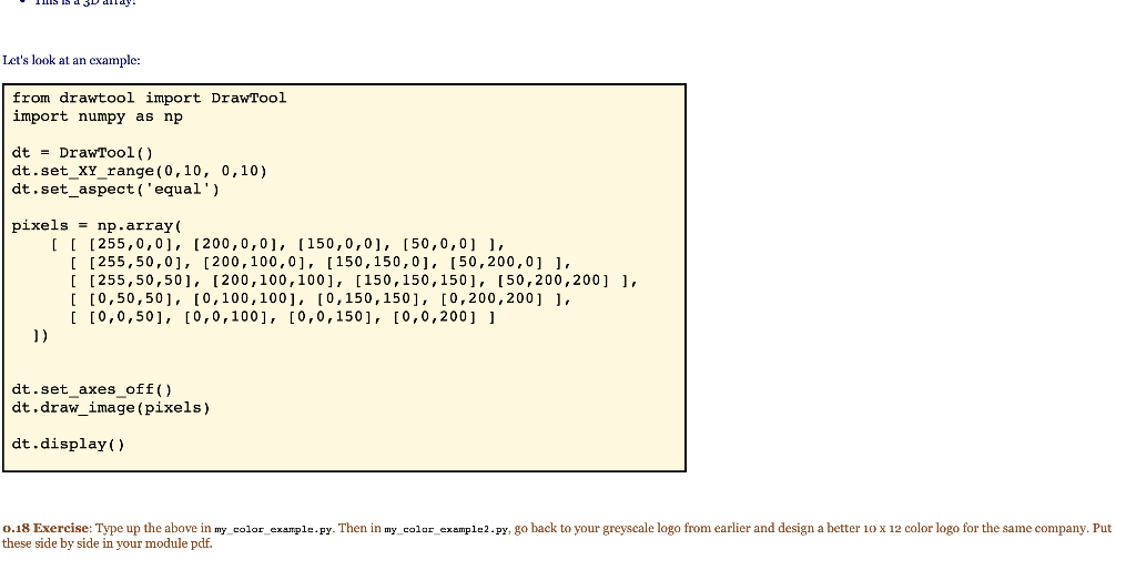 Consider the following program: from drawtool import | Chegg.com