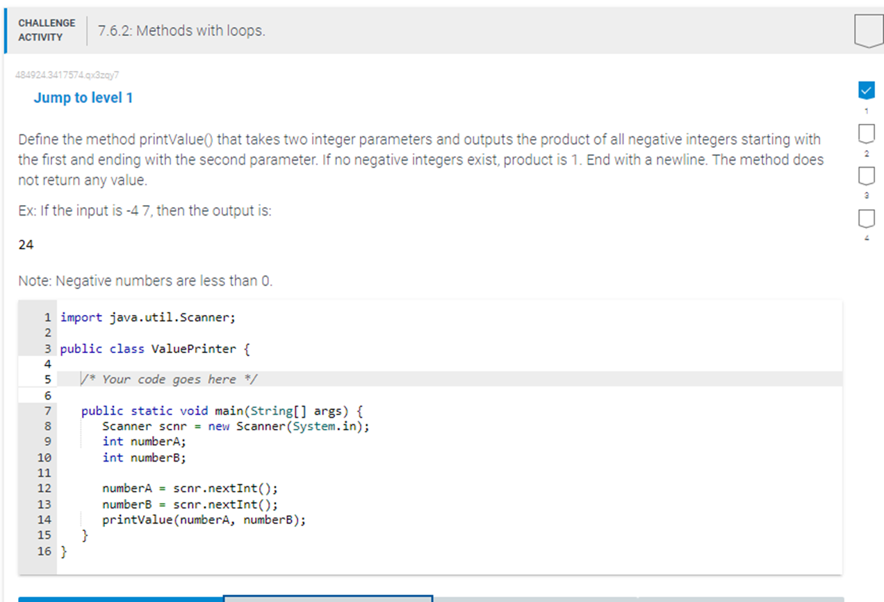 Solved ACTIVITY 7.6.2: Methods with loops. | Chegg.com