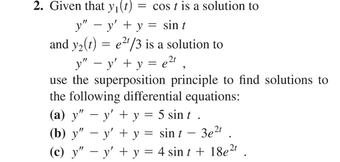 Solved Given that y_1 (t) = cos t is a solution to y" - y' | Chegg.com