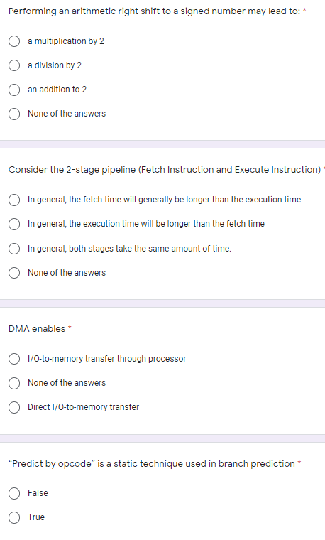 Solved Performing an arithmetic right shift to a signed | Chegg.com