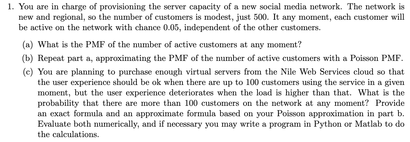 Solved 1. You are in charge of provisioning the server | Chegg.com