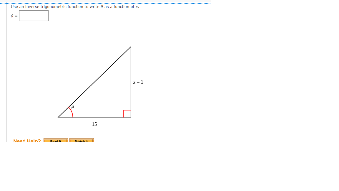 Solved Use An Inverse Trigonometric Function To Write θ ﻿as