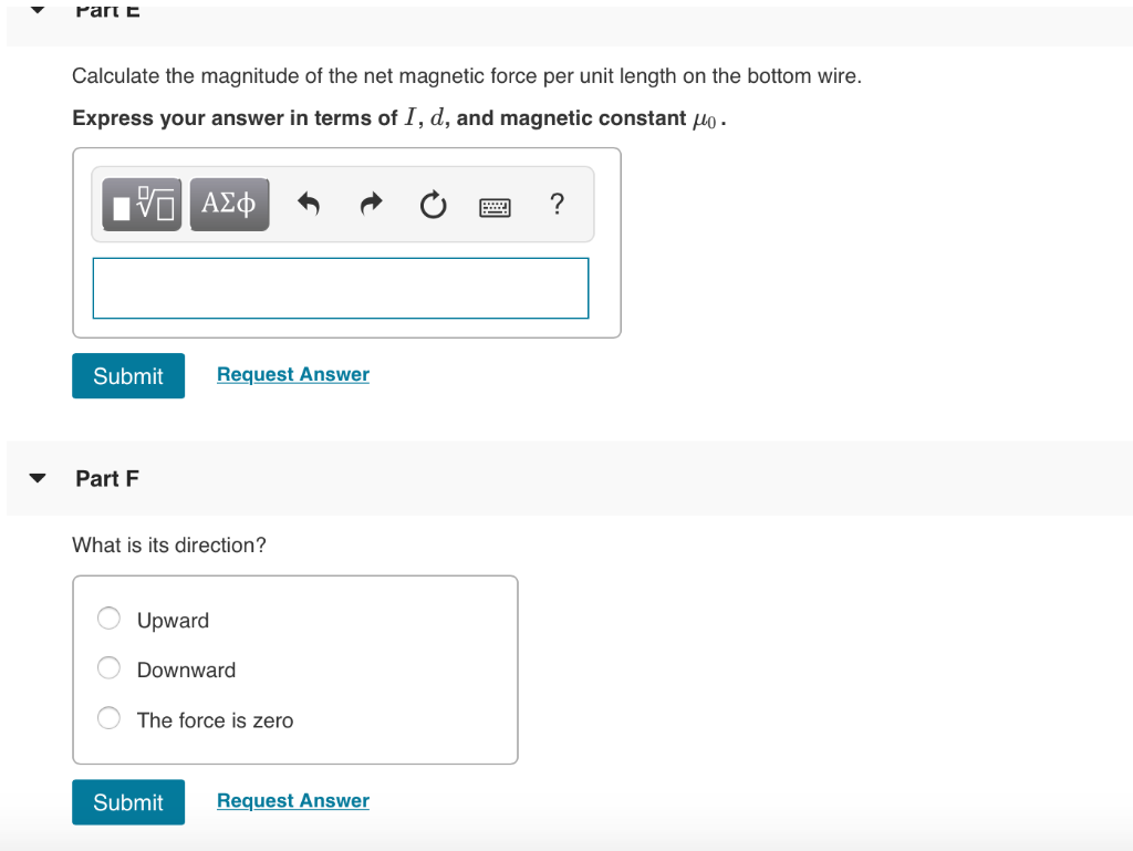 Solved 1 Review | Constants Three parallel wires each carry | Chegg.com