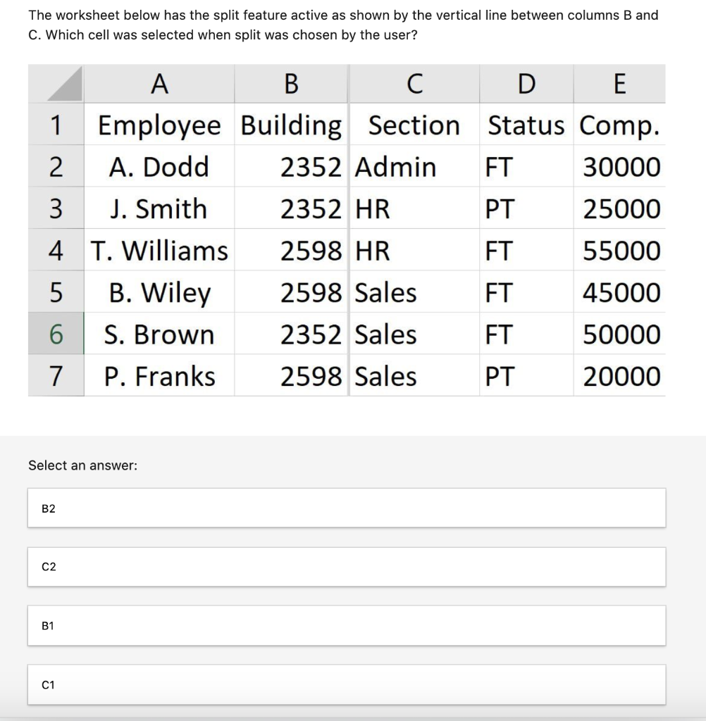 Solved You are creating a chart using the data shown below. | Chegg.com