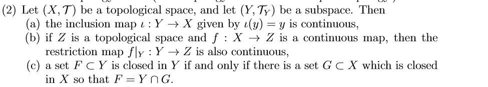 Solved Let (X, T) be a topological space, and let (Y, TY) be | Chegg.com