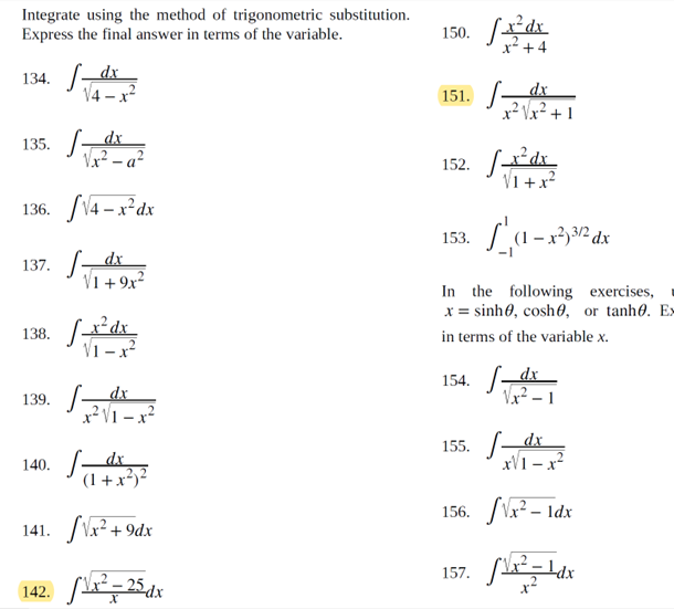 Solved Integrate using the method of trigonometric | Chegg.com