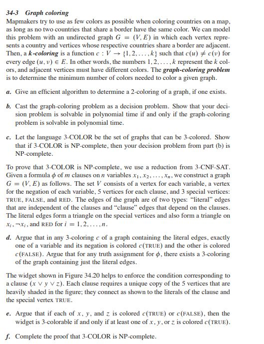 34-3 Graph coloring Mapmakers try to use as few | Chegg.com