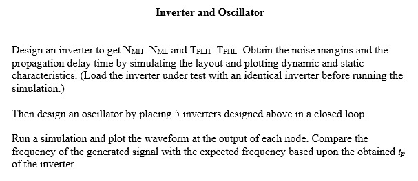 Solved Using Microwind to make an inverter with an n-mos and | Chegg.com