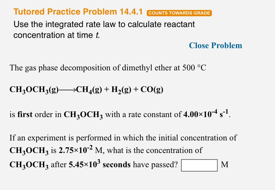 Solved Tutored Practice Problem 14.5.2 COUNTS TOWARDS GRADE | Chegg.com