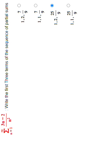 Solved ∑n=1∞n23n−2 : Write the first Three terms of the | Chegg.com