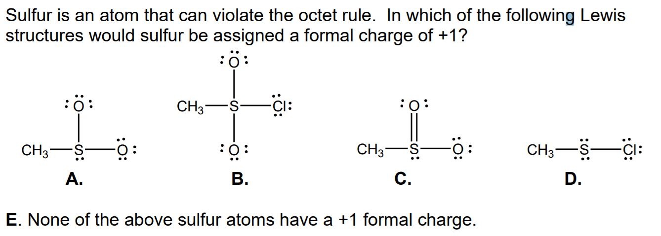 Solved Sulfur is an atom that can violate the octet rule. In | Chegg.com