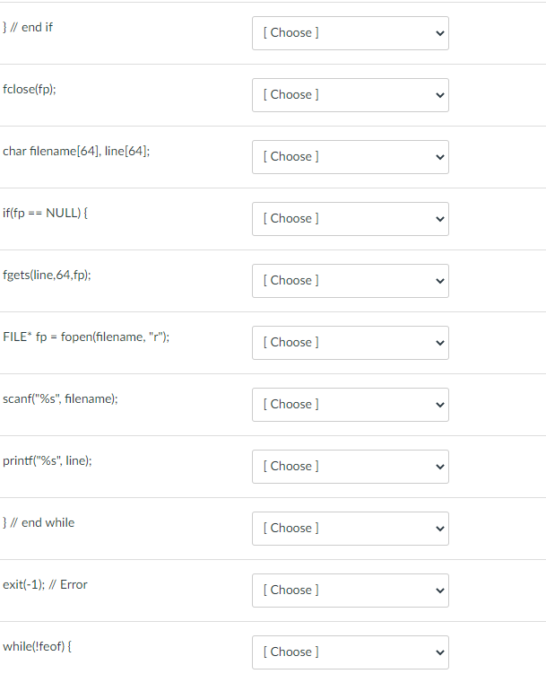 Solved The following code snippet for properly opening, | Chegg.com