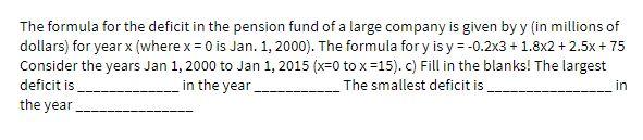 Solved The formula for the deficit in the pension fund of a | Chegg.com