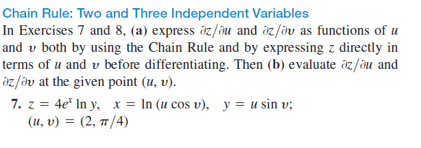 Solved Chain Rule: Two and Three Independent Variables In | Chegg.com
