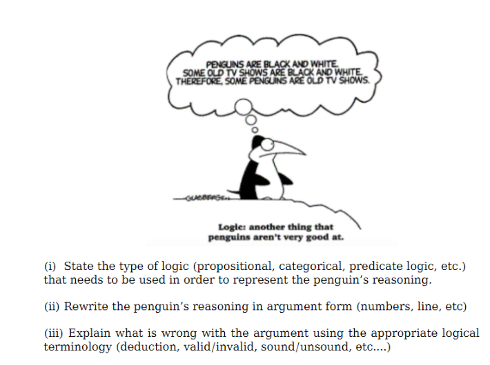 Solved PENGUNS ARE BLACK AND WHITE SOME OLD TV SHOWS ARE | Chegg.com