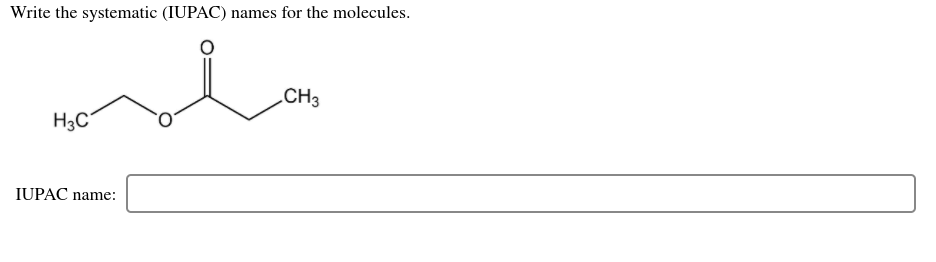 Solved Write the systematic (IUPAC) names for the molecules. | Chegg.com