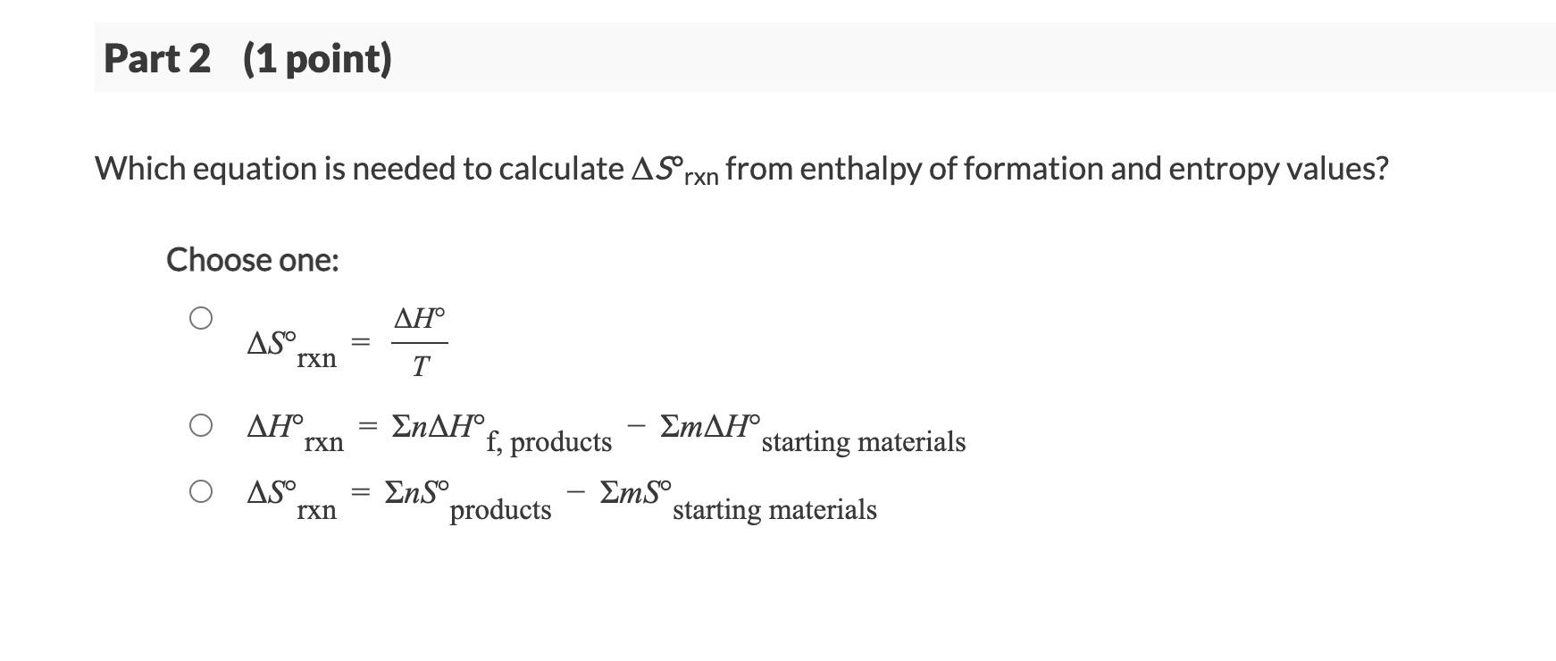 Solved Which equation is needed to calculate ΔH°rxn from | Chegg.com