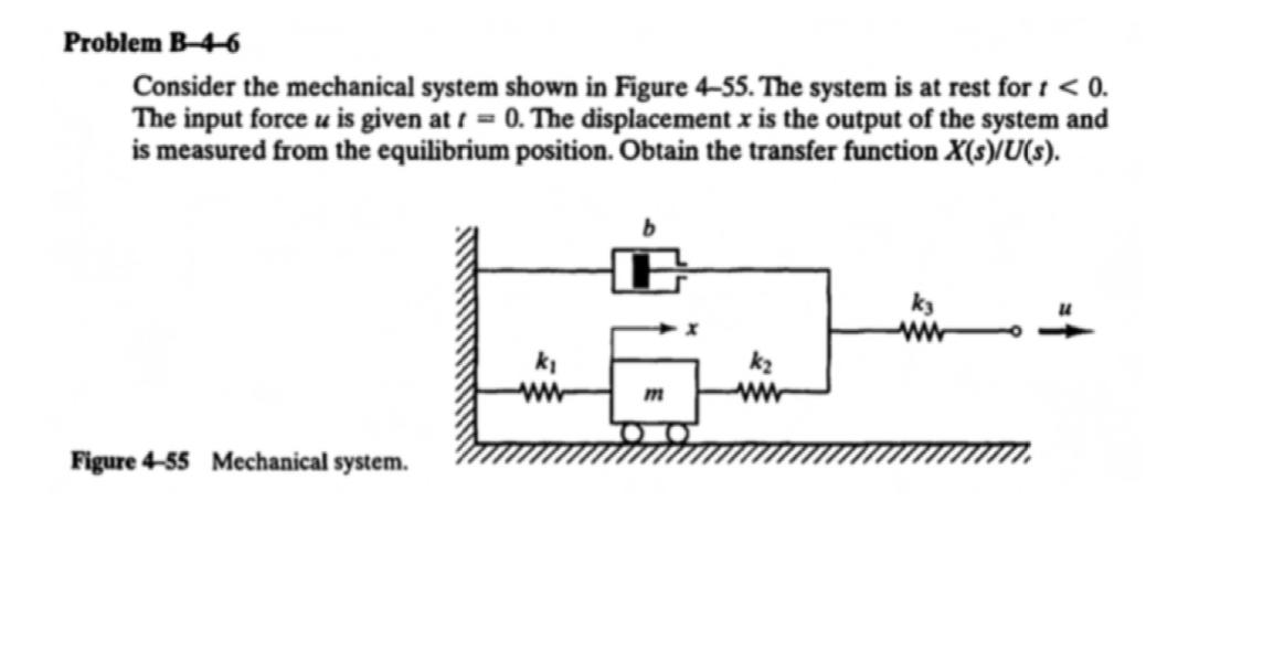 Solved Problem B-46 Consider the mechanical system shown in | Chegg.com