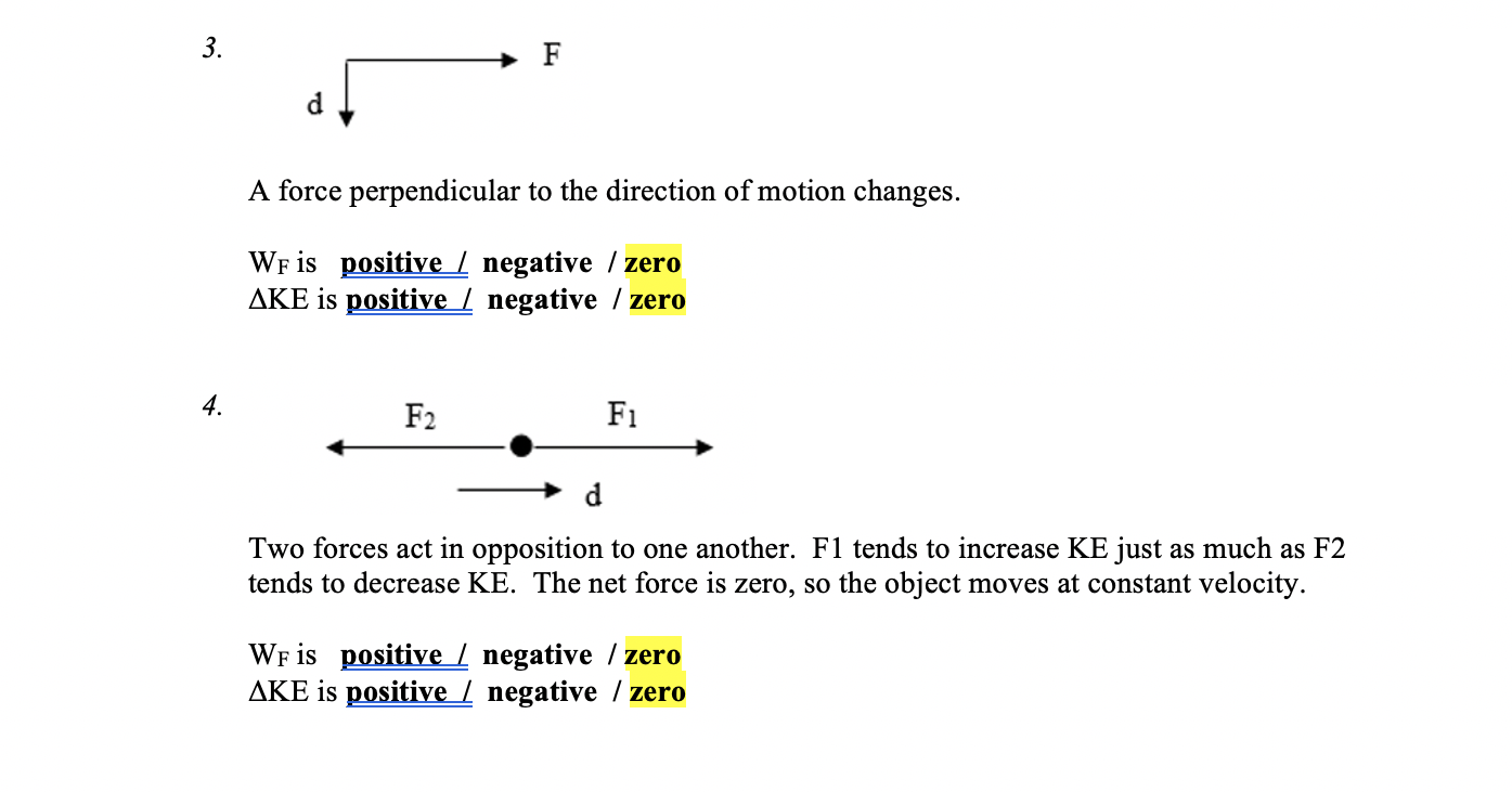 Solved 3. F A force perpendicular to the direction of motion | Chegg.com