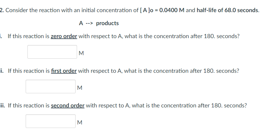 Solved 1 Consider The Reaction With An Initial