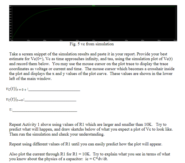 Solved Run the simulation above to determine the vc 0, VC | Chegg.com