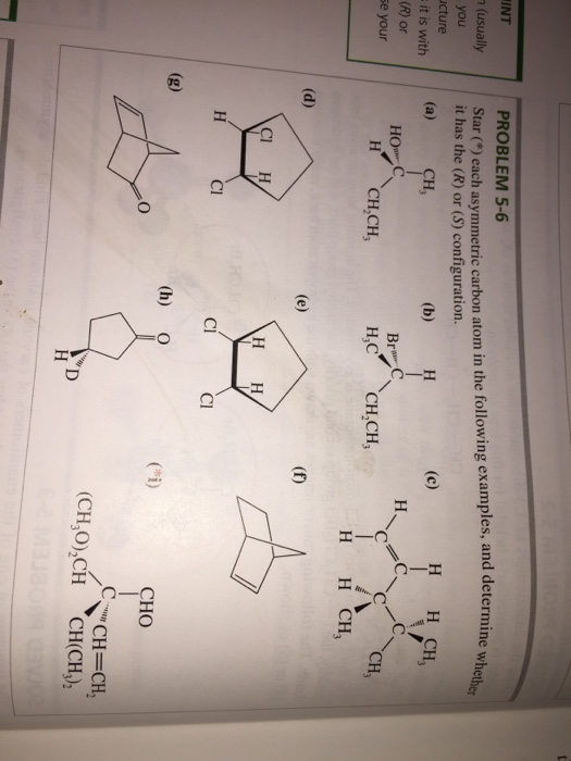 Solved Star (*) each asymmetric carbon atom in the following | Chegg.com
