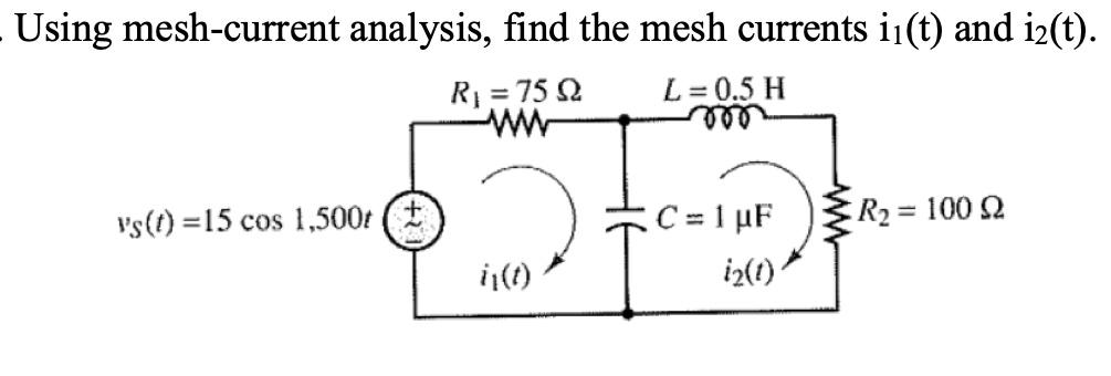Solved Using mesh-current analysis, find the mesh currents | Chegg.com