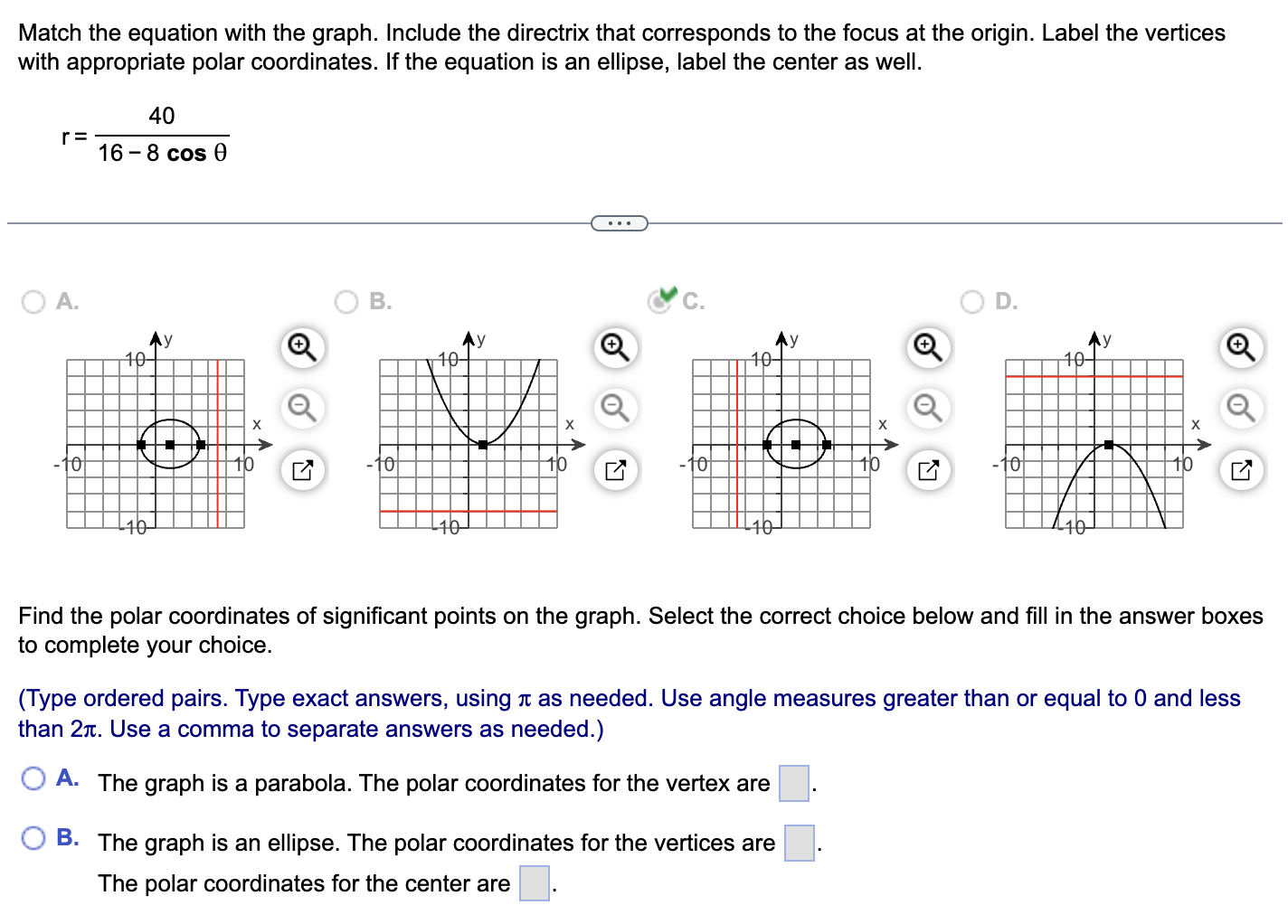 Solved Match the equation with the graph. Include the | Chegg.com