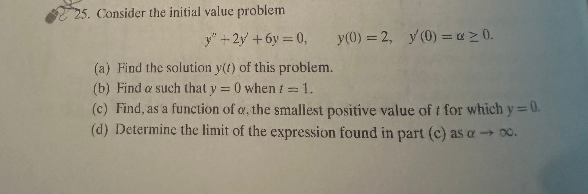 Solved 5. Consider the initial value problem | Chegg.com