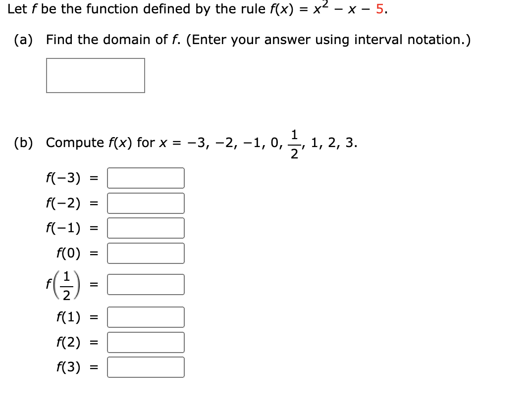 Solved Let f be the function defined by the rule | Chegg.com