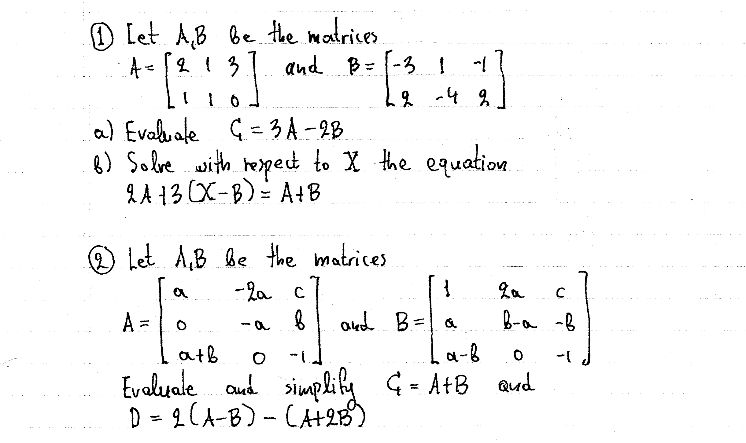 Solved (1) ﻿Let A,B ﻿be the matricesA=[213110] ﻿and | Chegg.com