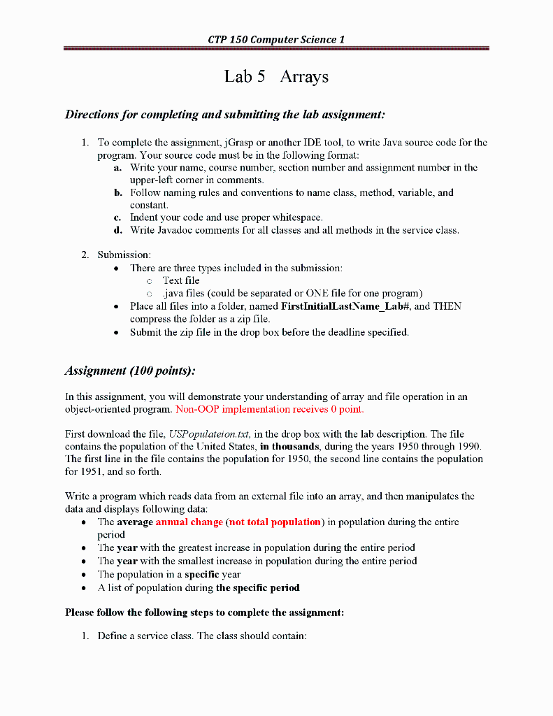 Solved Directions for completing and submitting the lab | Chegg.com