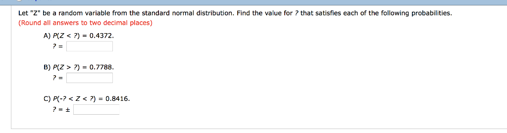 Solved Let "Z" be a random variable from the standard normal | Chegg.com