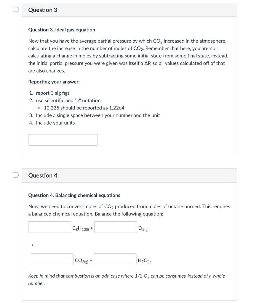 Partial pressures, mole fractions, ideal gas law, and | Chegg.com