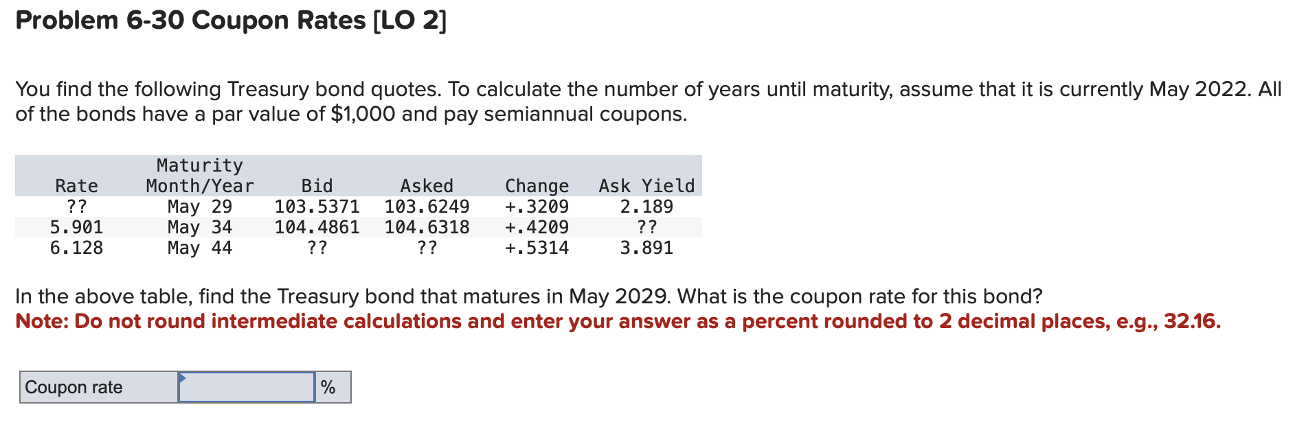 Solved Problem 6-30 ﻿Coupon Rates [LO 2]You find the | Chegg.com