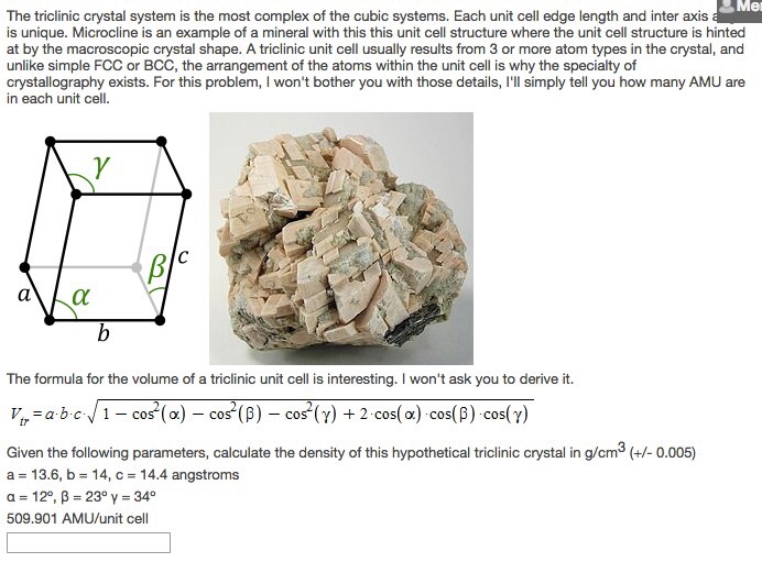 Triclinic Crystal Structure
