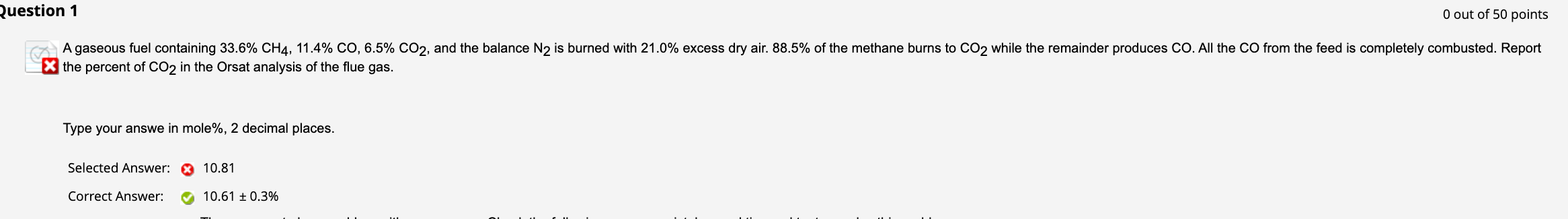 Solved the percent of CO2 in the Orsat analysis of the flue | Chegg.com