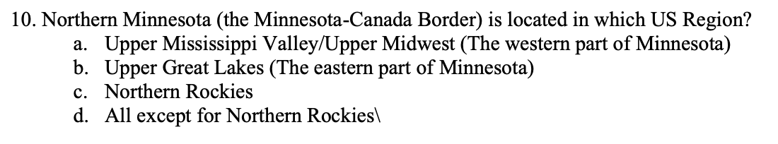 Solved US Regions (Figure 5): Figure 5 - US Geographical | Chegg.com