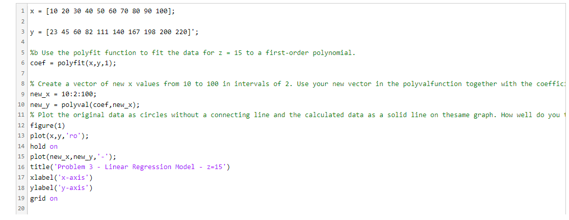 Solved matlab do not rewrite the code write as it is proved | Chegg.com