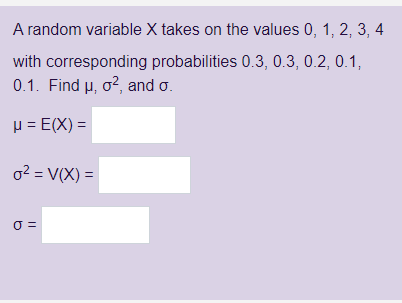 Solved A random variable X takes on the values 0, 1, 2, 3, 4 | Chegg.com