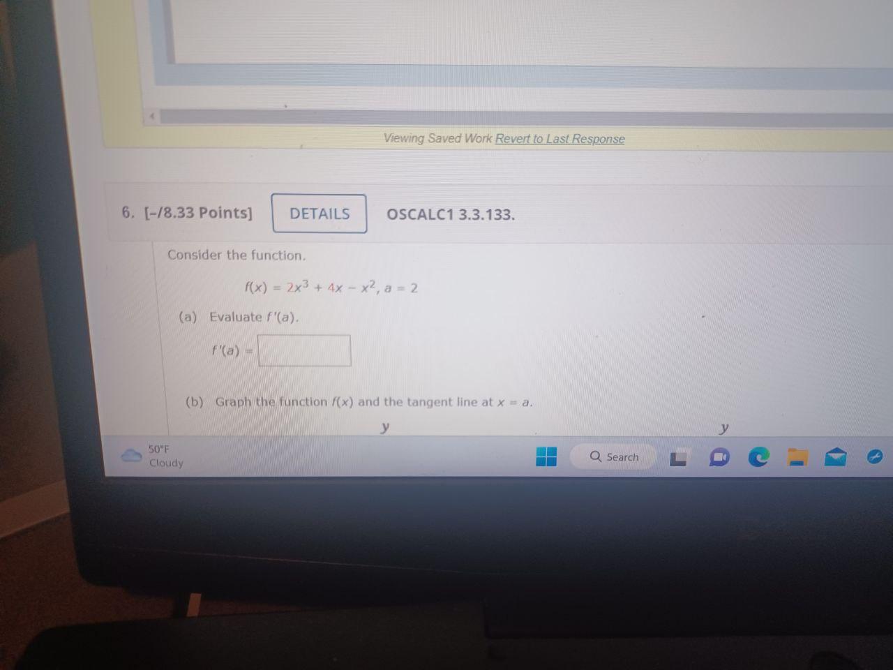 Solved Consider The Function F X 2x3 4x−x2 A 2 A